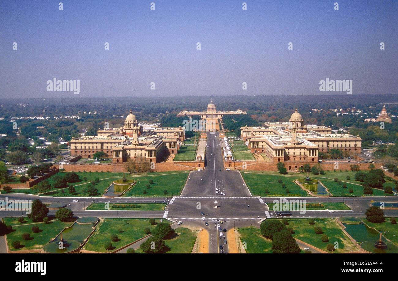 Aerial view rashtrapati bhavan hi-res stock photography and images - Alamy