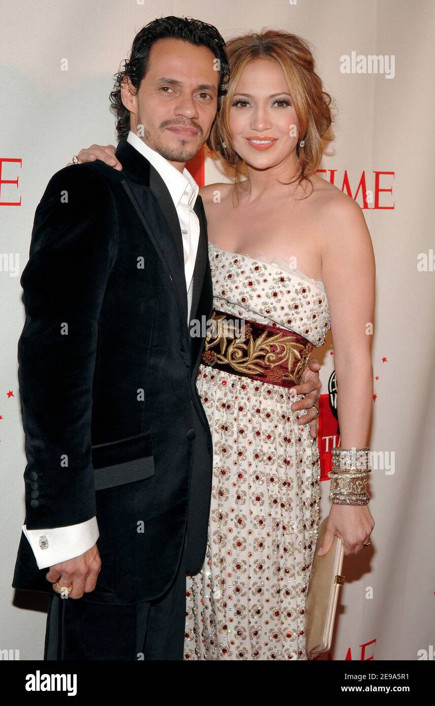 Jennifer Lopez and her husband Marc Anthony arrive at Time Magazine's ...