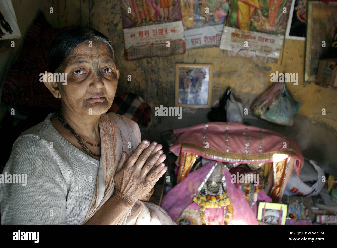 Illustration of 'the city of widows' in Vrindavan, India on December ...