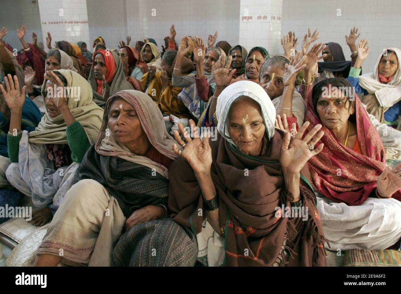 Illustration of 'the city of widows' in Vrindavan, India on December ...