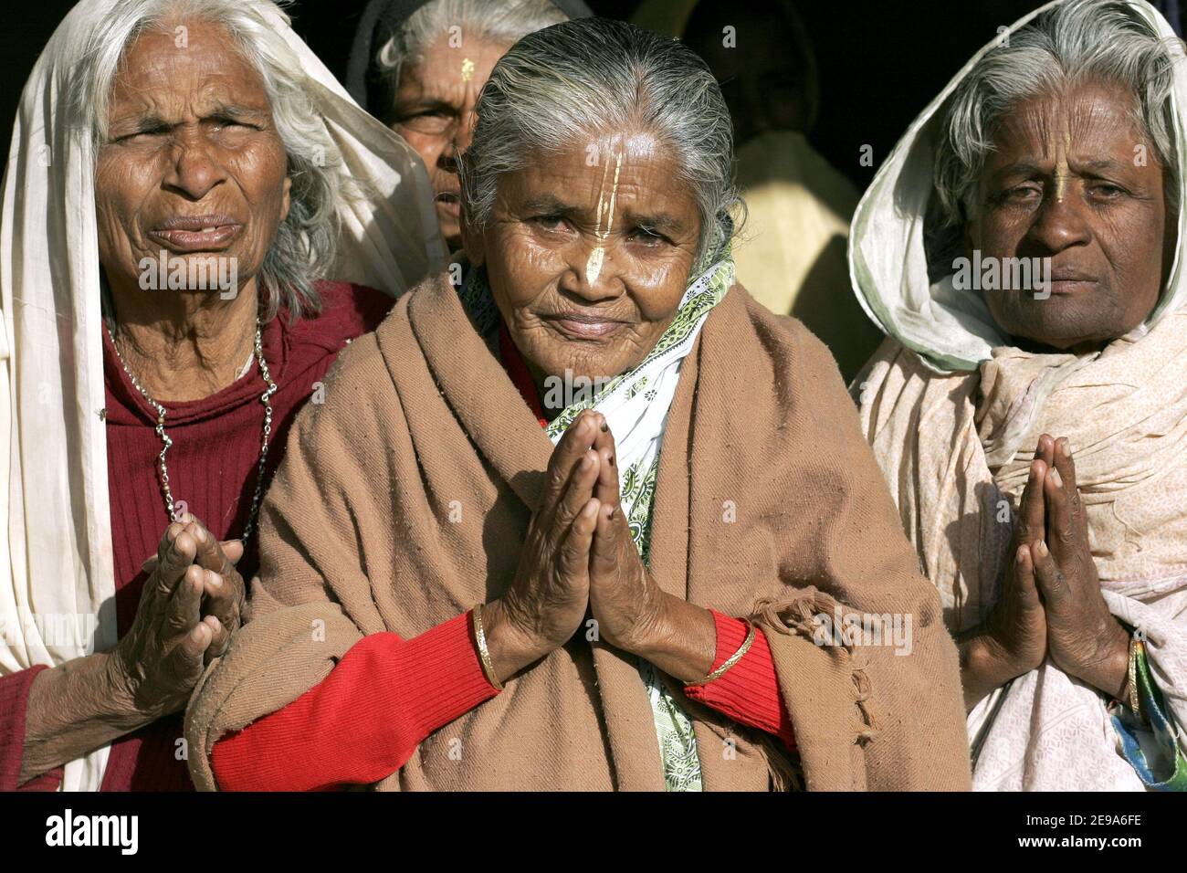 Illustration of 'the city of widows' in Vrindavan, India on December ...