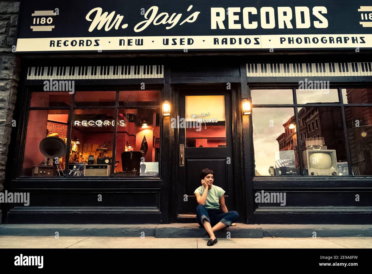 1950s record shop hi-res stock photography and images - Alamy