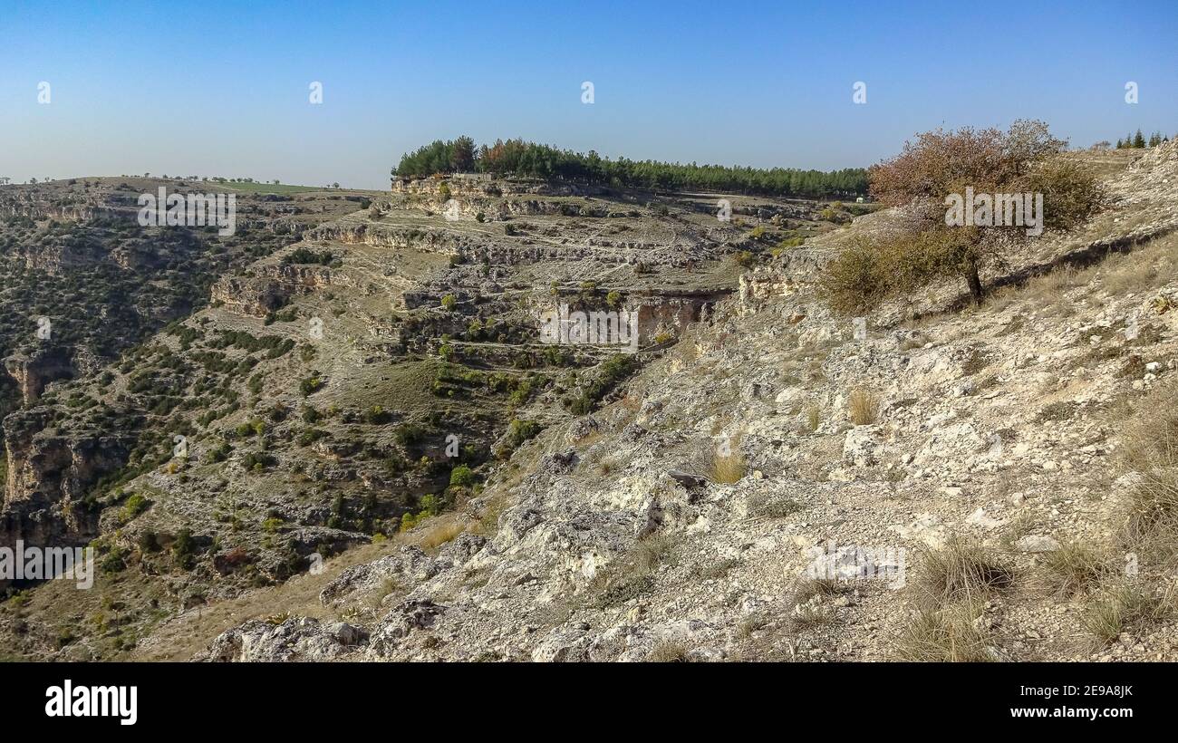 Ulubey Canyon in Turkey. Travel to unusual places. The beauty of the ...
