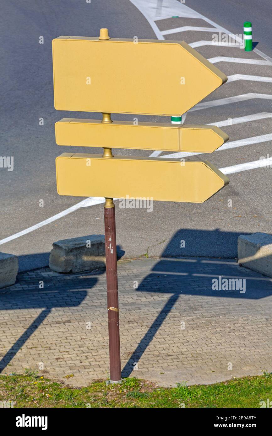 Directional Arrow Traffic Sign Pole in France Stock Photo - Alamy