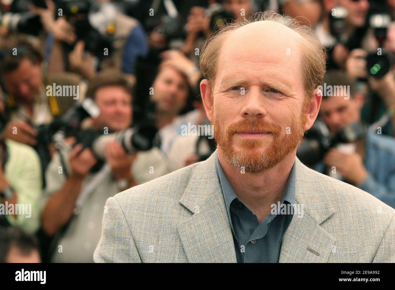 US director Ron Howard poses at a photocall for his film The Da Vinci ...