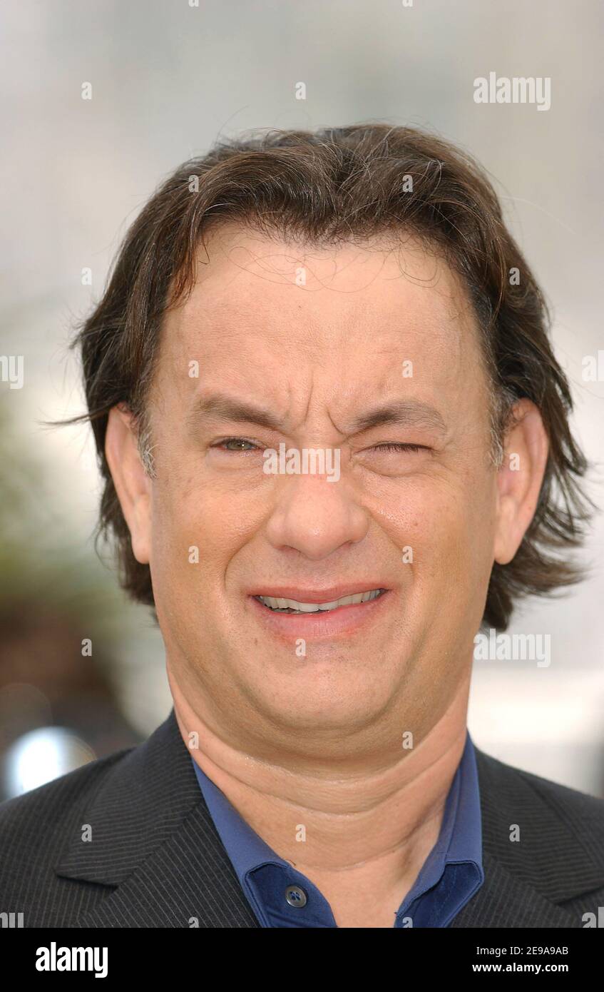 US actor Tom Hanks poses at a photocall for Ron Howard's film The Da ...
