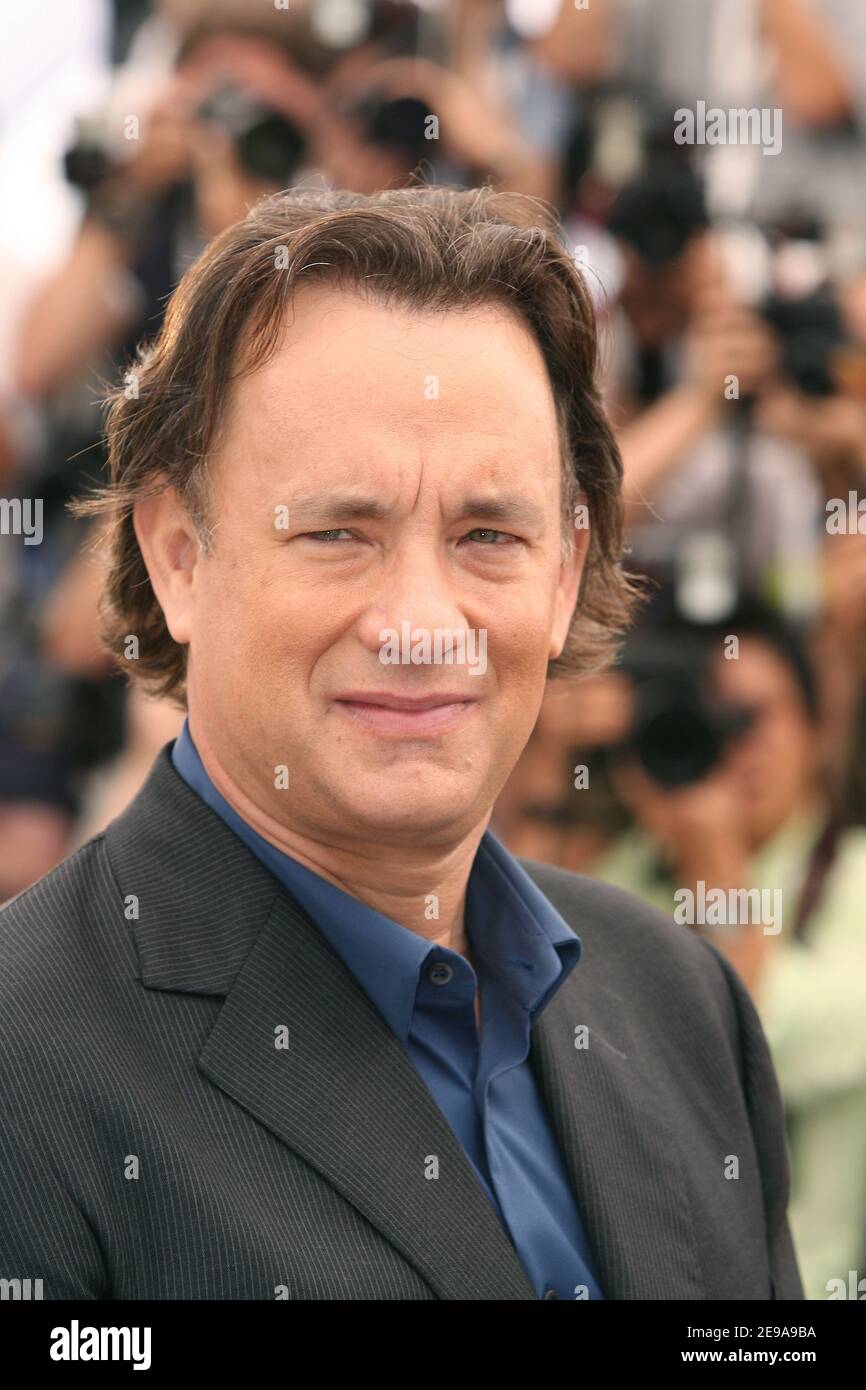 US actor Tom Hanks poses at a photocall for Ron Howard's film The Da ...