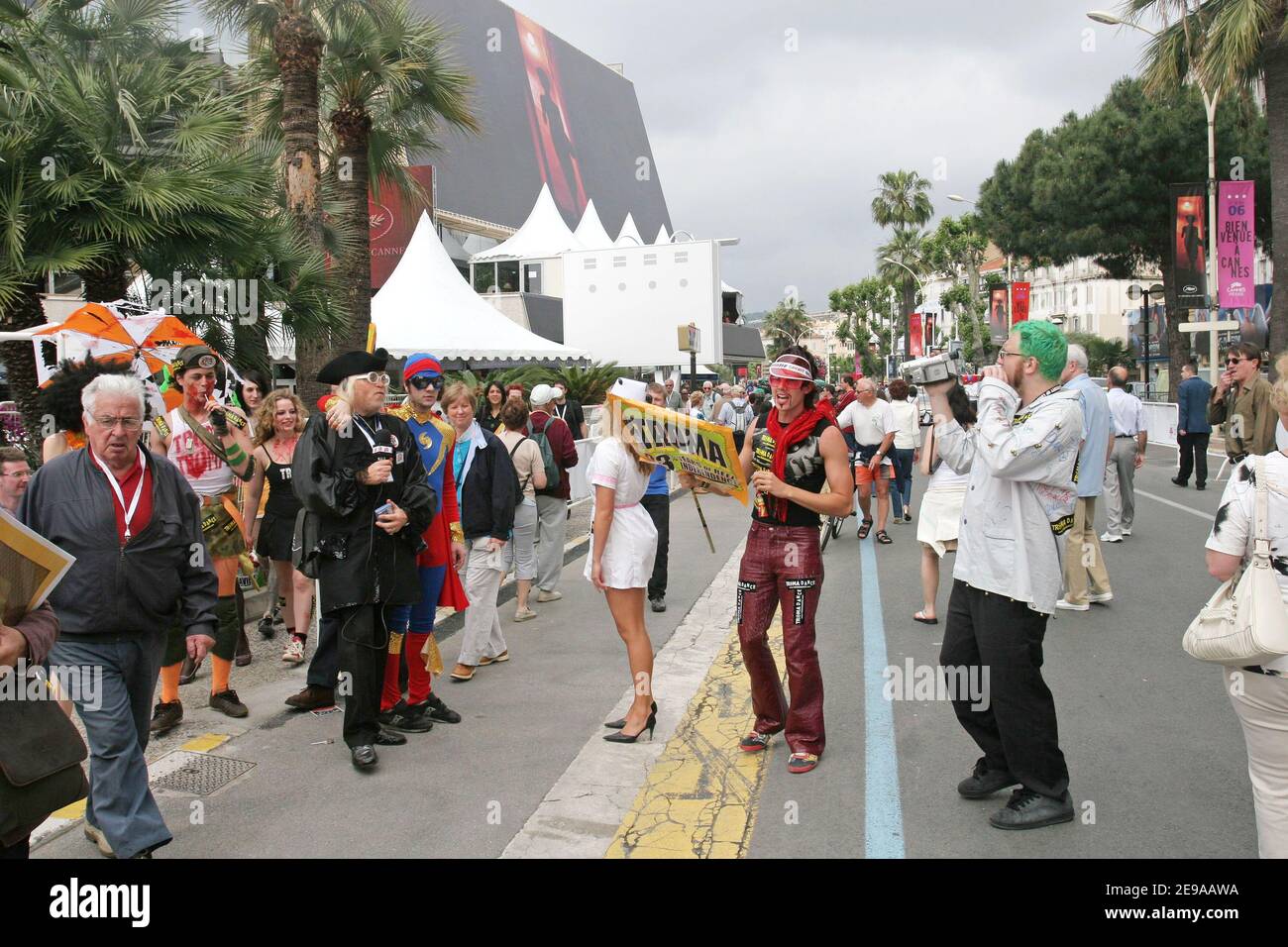 Actors from 'Troma' stroll the 'Croisette' during the 59th Cannes Film ...