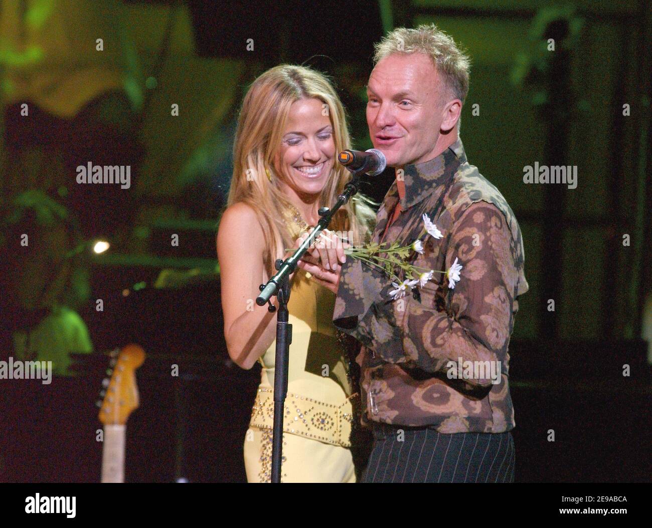 Sheryl Crow and Sting perform live during the 'Shades of Woodstock ...