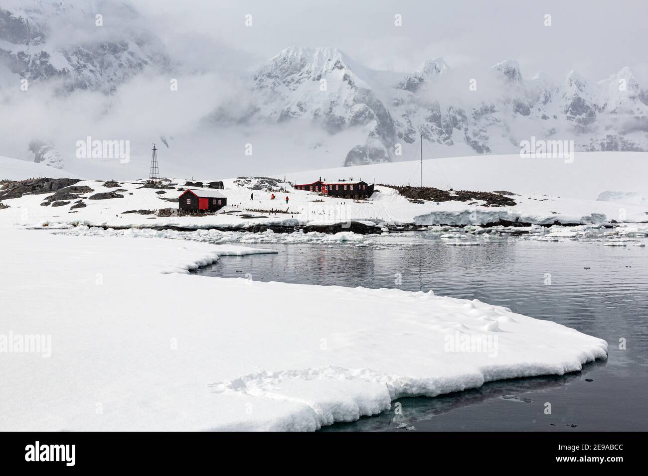Former British Base A, now a museum and post office at Port Lockroy on ...
