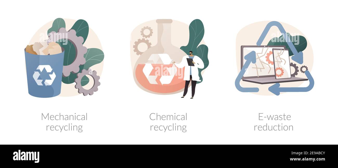 Industrial waste management abstract concept vector illustrations Stock ...