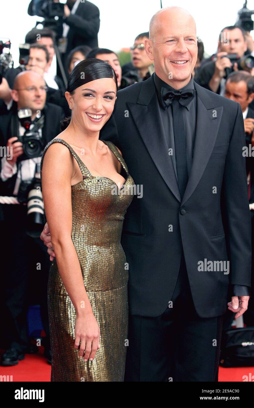 French singer Jenifer and Bruce Willis arrive for a screening of U.S ...