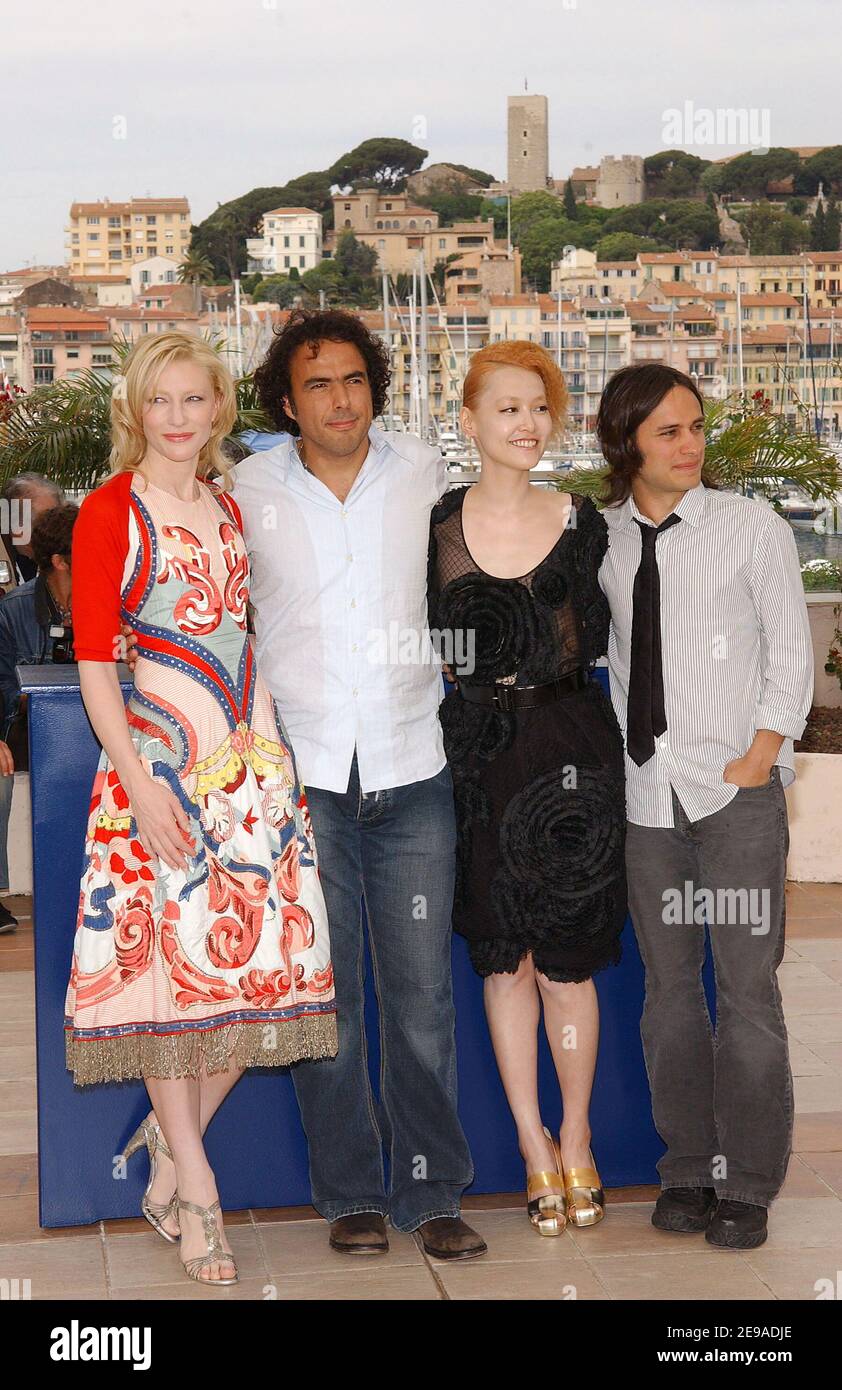 Cast babel director alejandro gonzalez inarritu hi-res stock ...