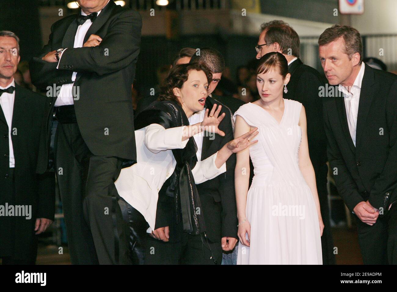 Samuel Bodin, Adelaide Leroux and Bruno Dumont pose for photographers ...
