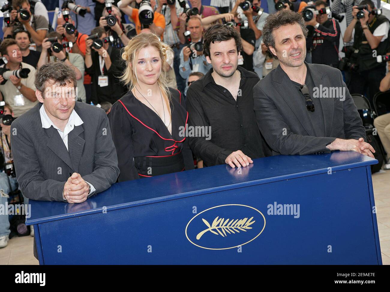 Lucas Belvaux, Natacha Regnier, Eric Caravaca and Gilbert Melki pose ...