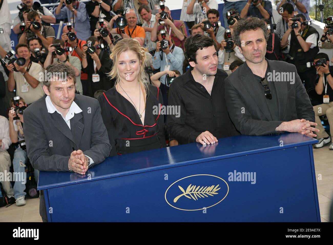 Lucas Belvaux, Natacha Regnier, Eric Caravaca and Gilbert Melki pose ...