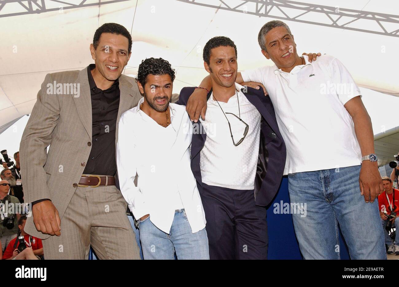 Roschdy Zem, Jamel Debbouze, Sami Bouajila and Samy Naceri pose for the ...