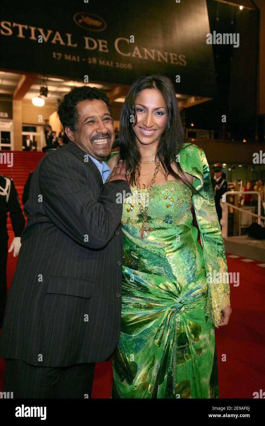 French singer Khaled and girlfriend upon arrival at the Palais des ...