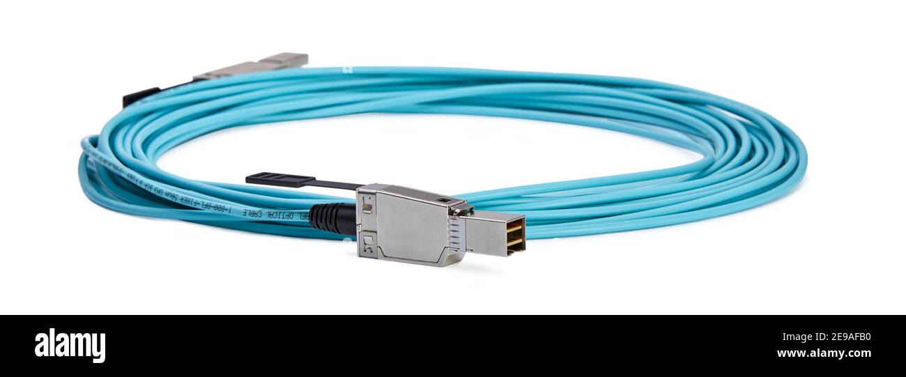 Fiber data cable for internet technology cloud computing coiled and ...