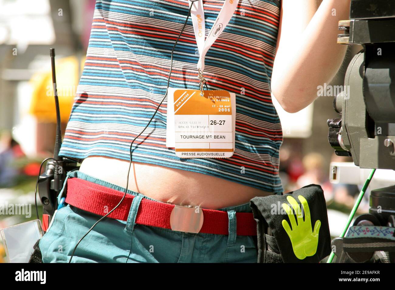 A view of a crew member of 'French Bean' (Mr Bean 2 as working title ...