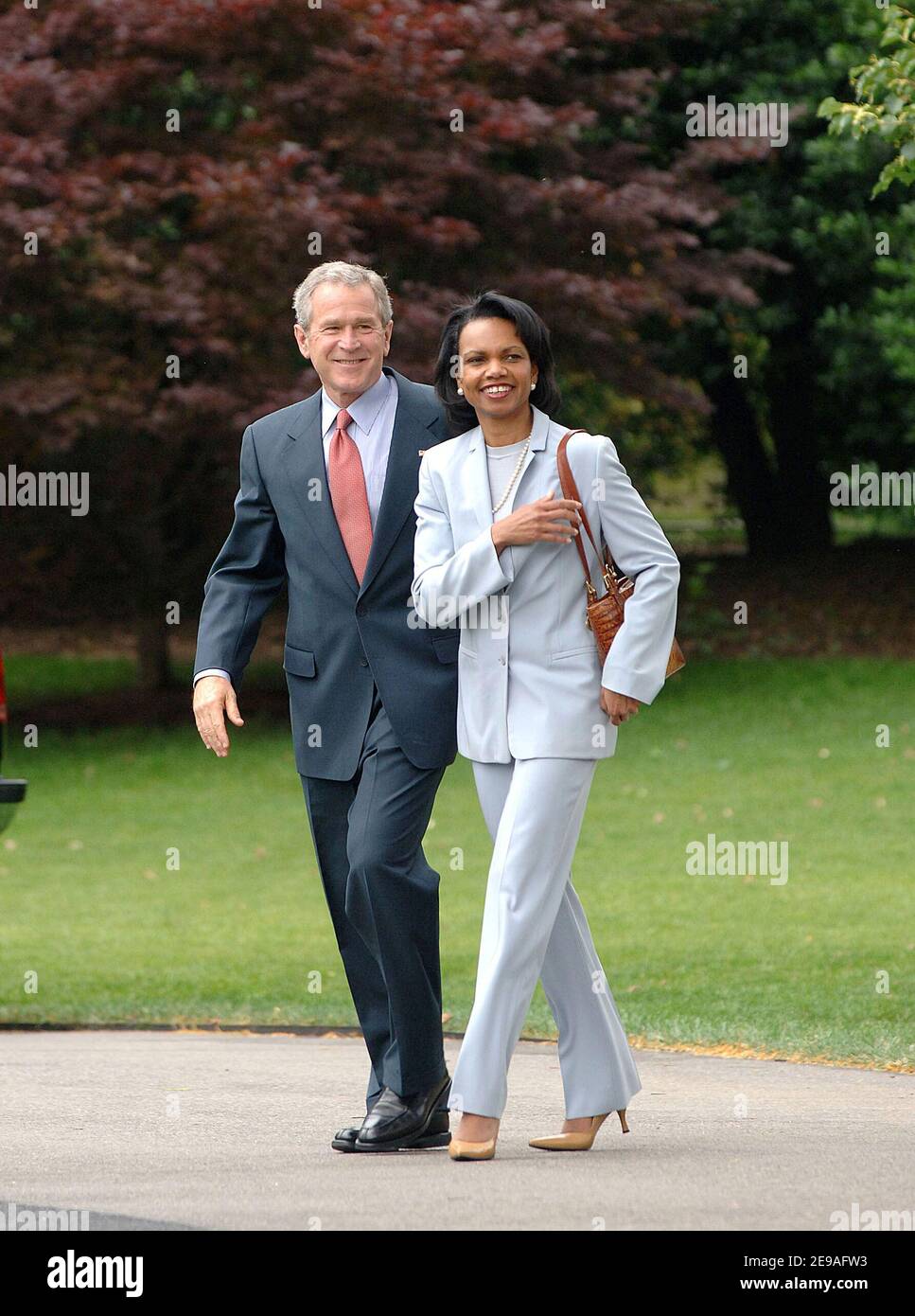 U.S President George W. Bush and Secretary of State Condoleezza Rice ...