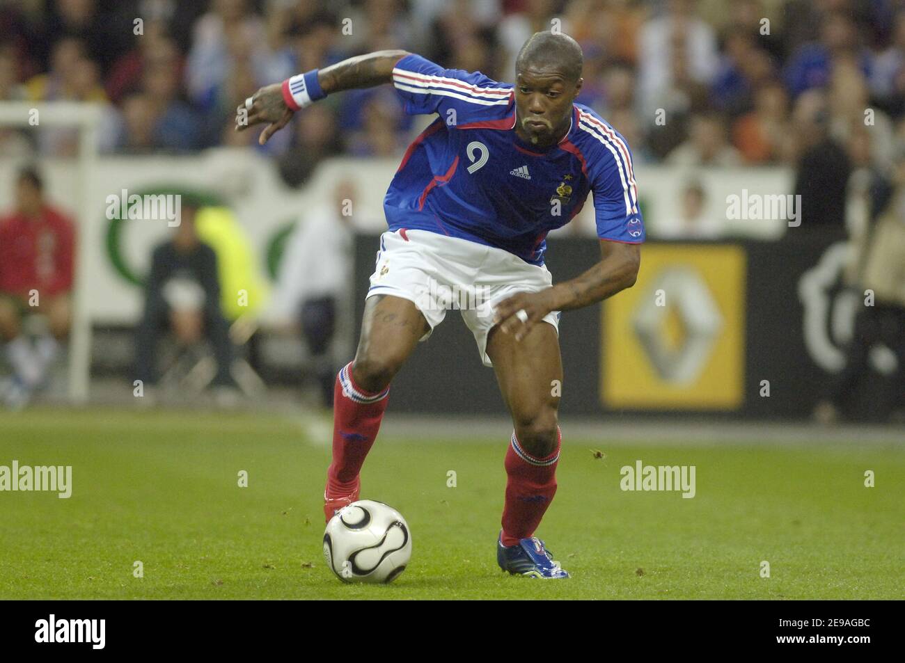 France's Djibril Cisse competes during friendly soccer match France vs ...