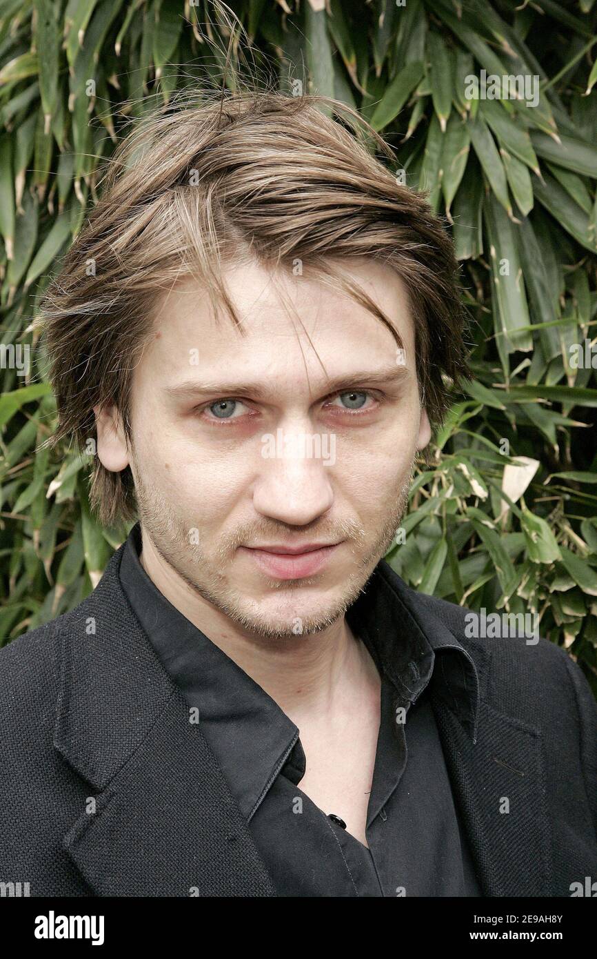 Stanislas Merhar poses in the 'VIP Village' during the French Open ...