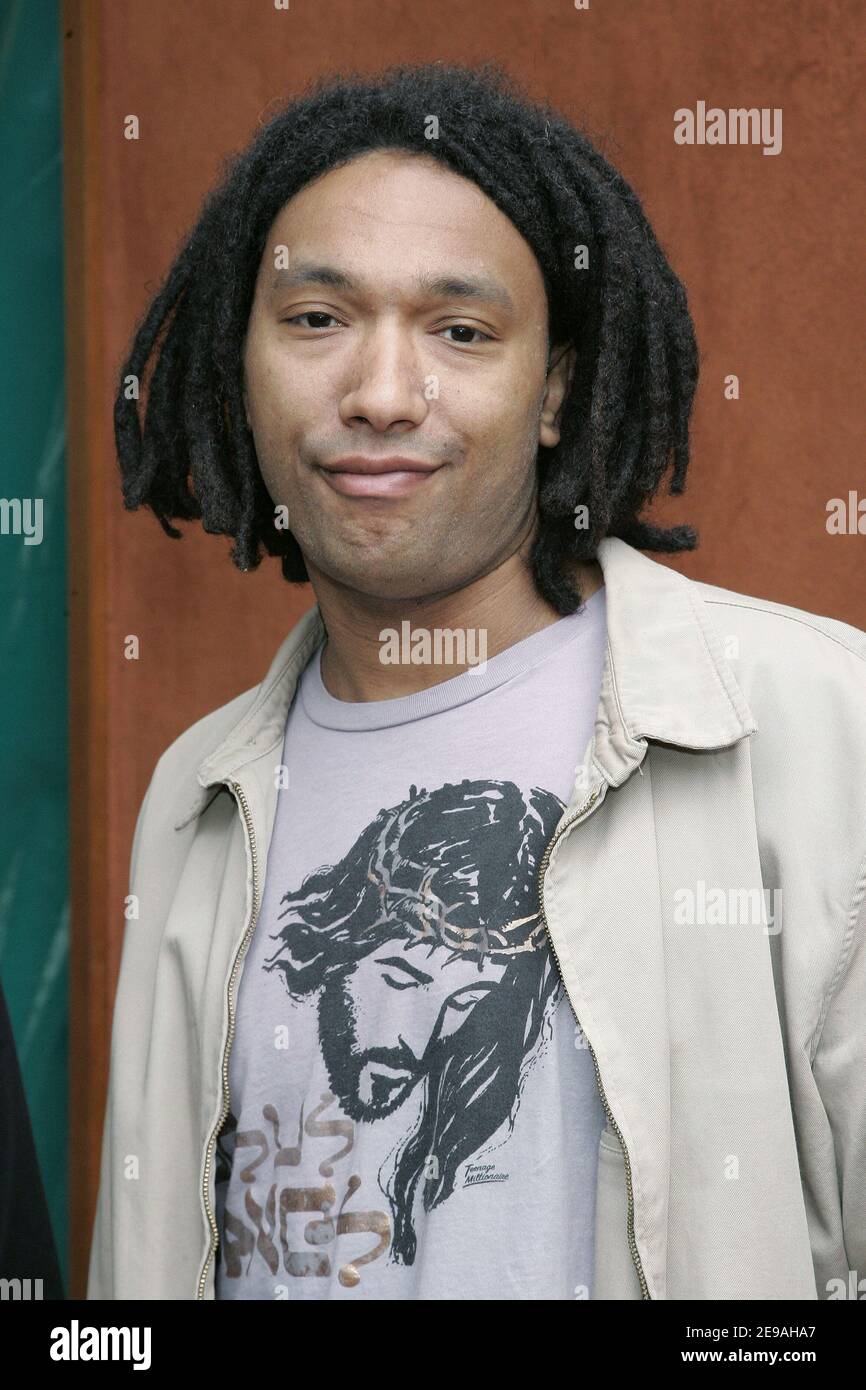 Doc Gyneco poses in the 'VIP Village' during the French Open Tennis ...