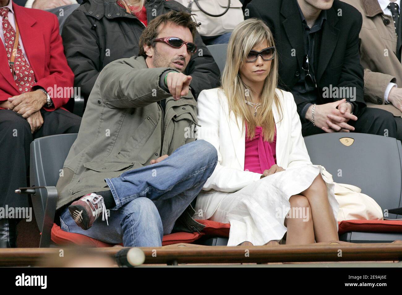 Miss France 2006 Alexandra Rosenfeld and a friend watch a game during ...