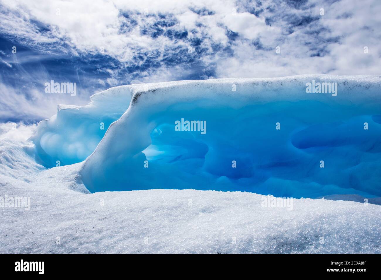 Snow structures on a glacier Stock Photo - Alamy
