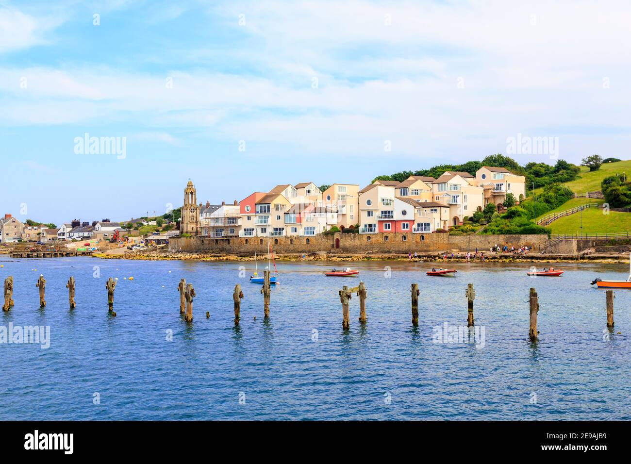 View along the coastline towards Peveril Point on the South-West Coast ...
