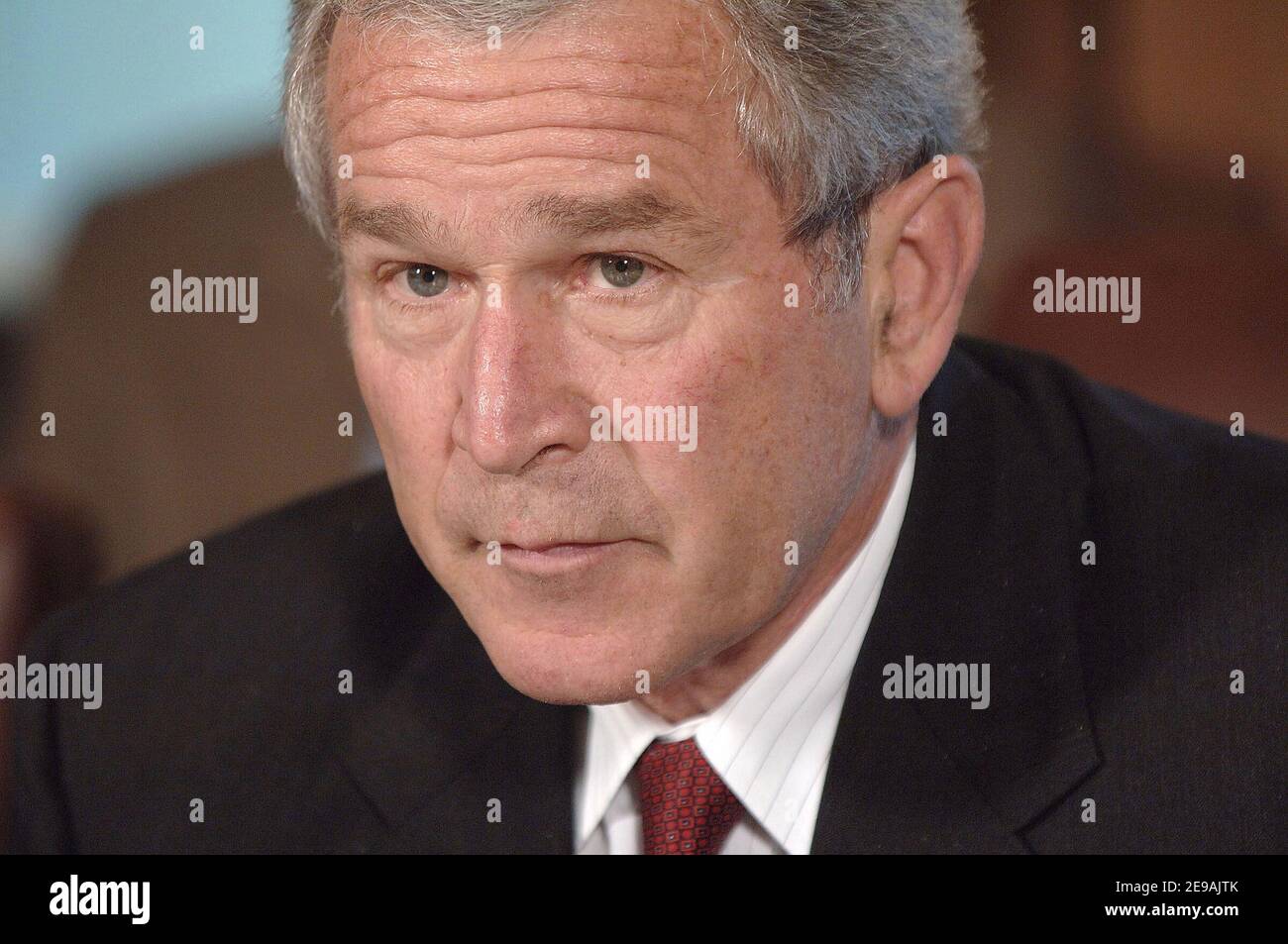 President George W Bush meets with his Cabinet at the White House in ...