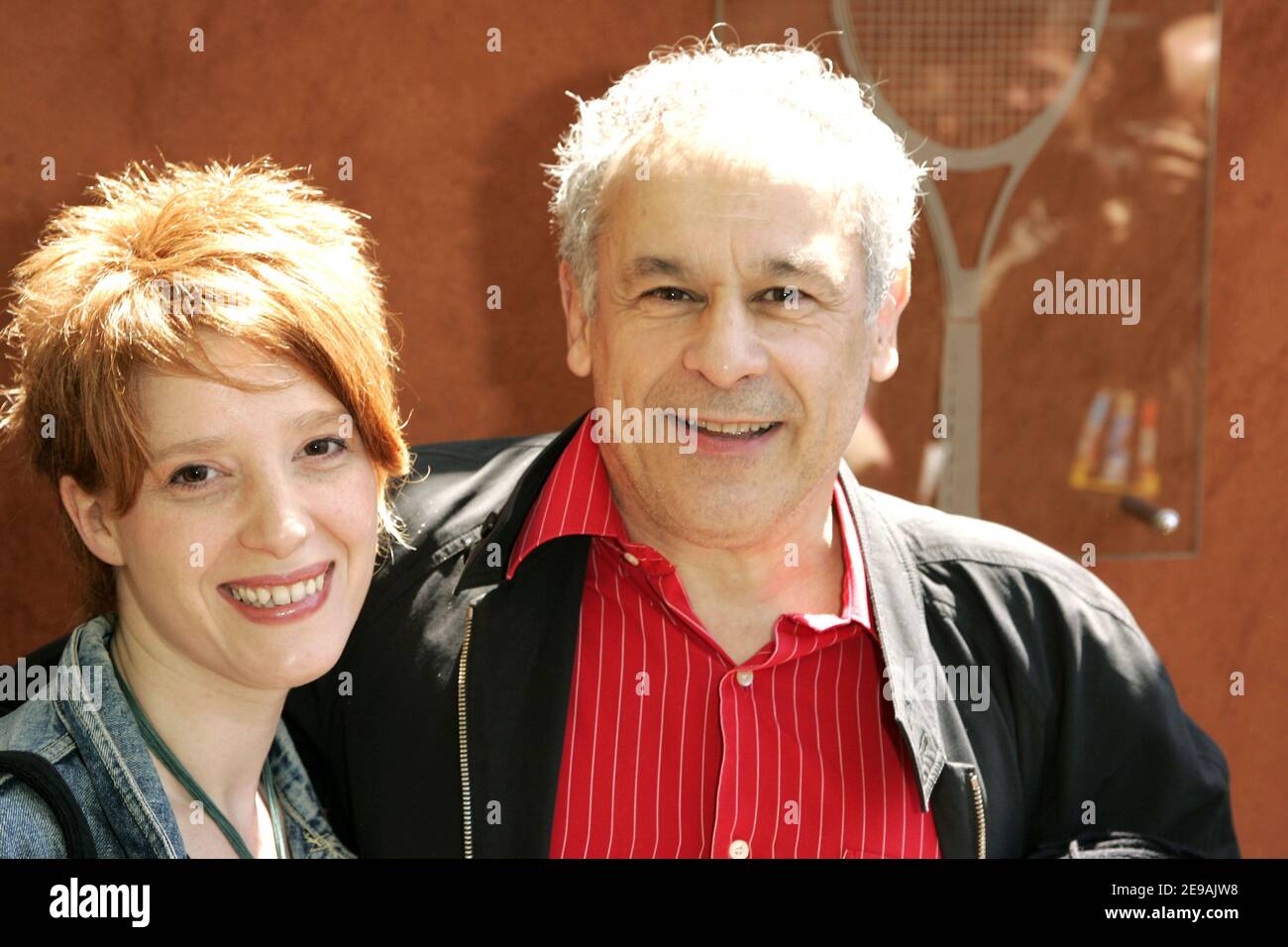 Francis Perrin and his wife Caroline Berg arrive in the 'VIP Village ...