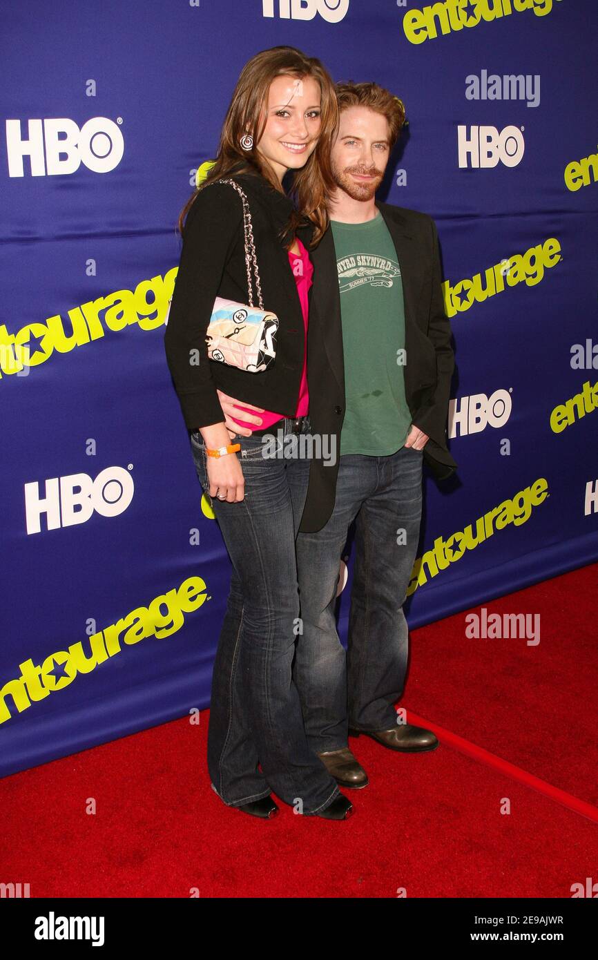 Seth Green and Candace Bailey arrive at the Los Angeles Premiere of the ...