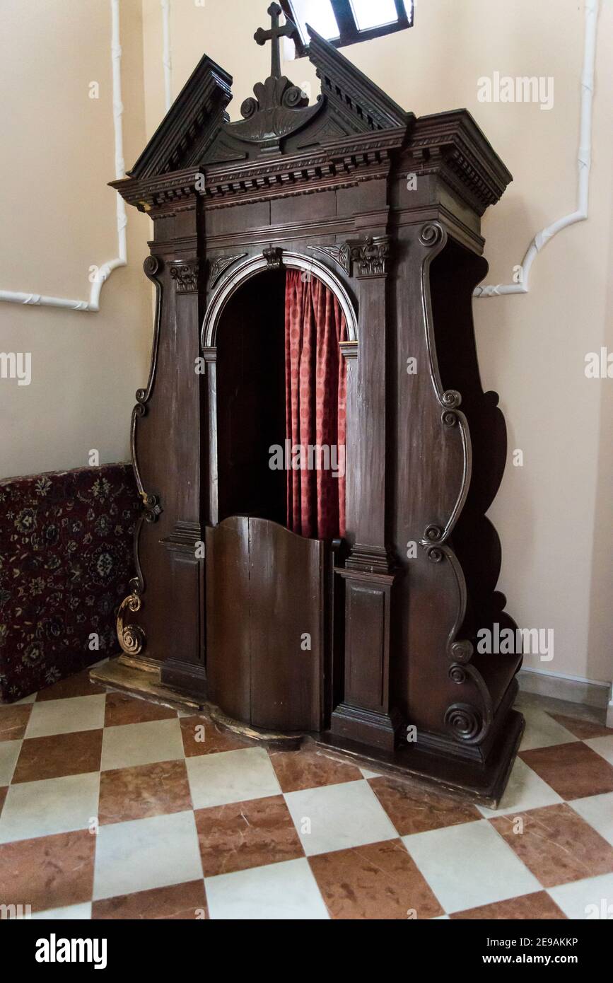 Confessional curtain hi-res stock photography and images - Alamy