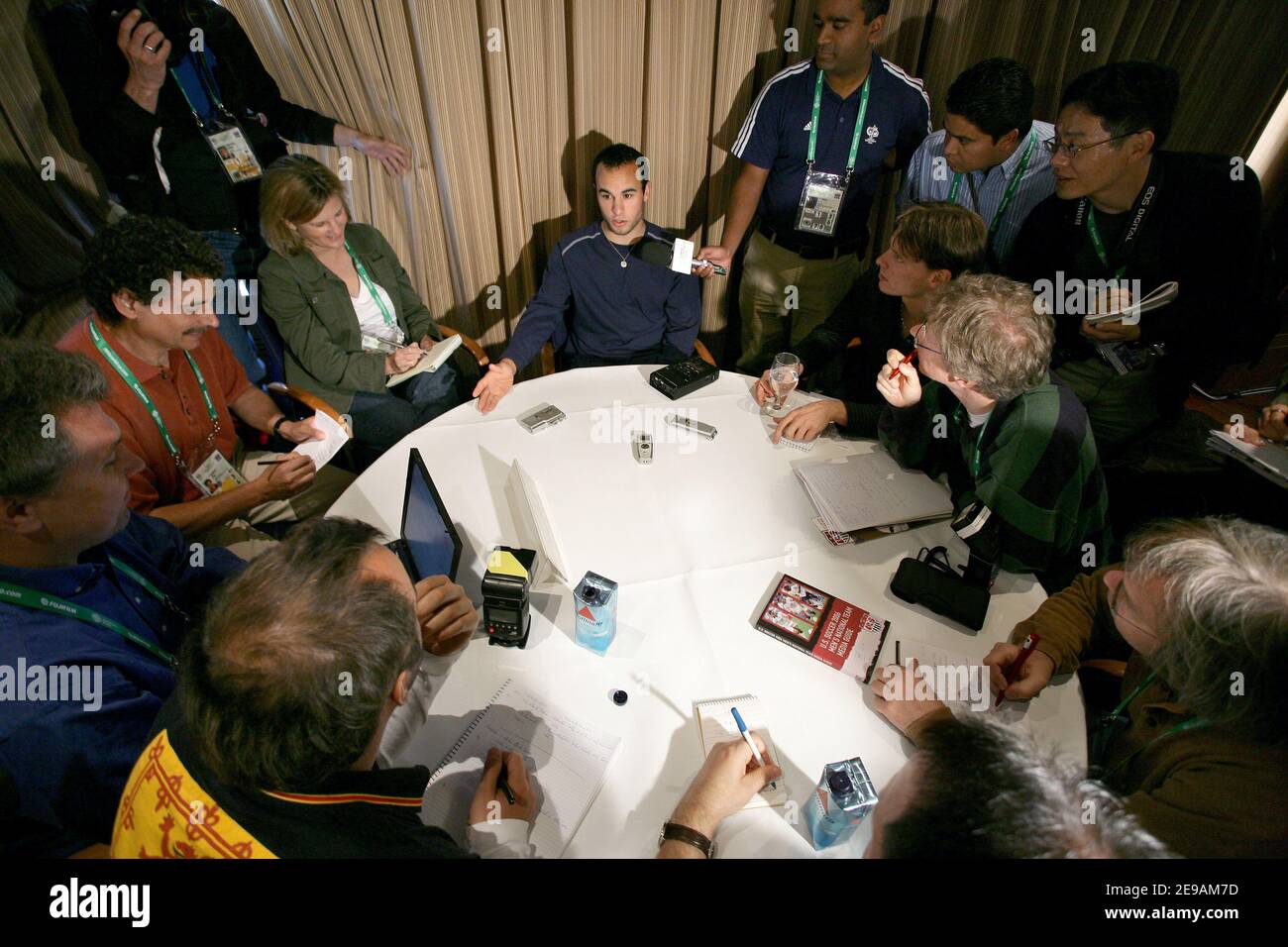 USA Soccer Team during press Conference at the Park Hyatt Hotel in ...