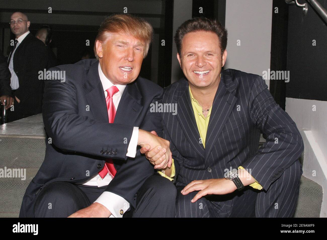 Donald Trump and Mark Burnett at 'The Apprentice' Season Finale after-party held at the LA Mart ...