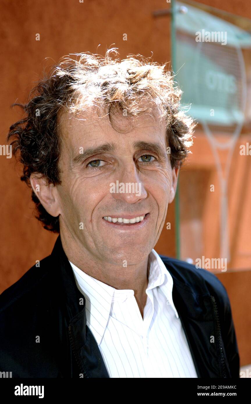 Alain Prost arrives in the 'VIP Village' during the French Open Tennis ...