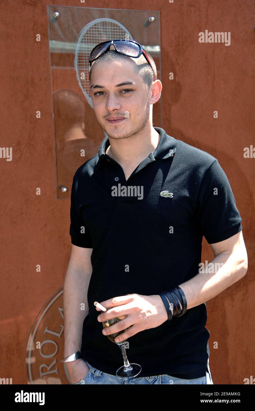 Actor Aurelien Wiik arrives in the 'VIP Village' during the French Open ...