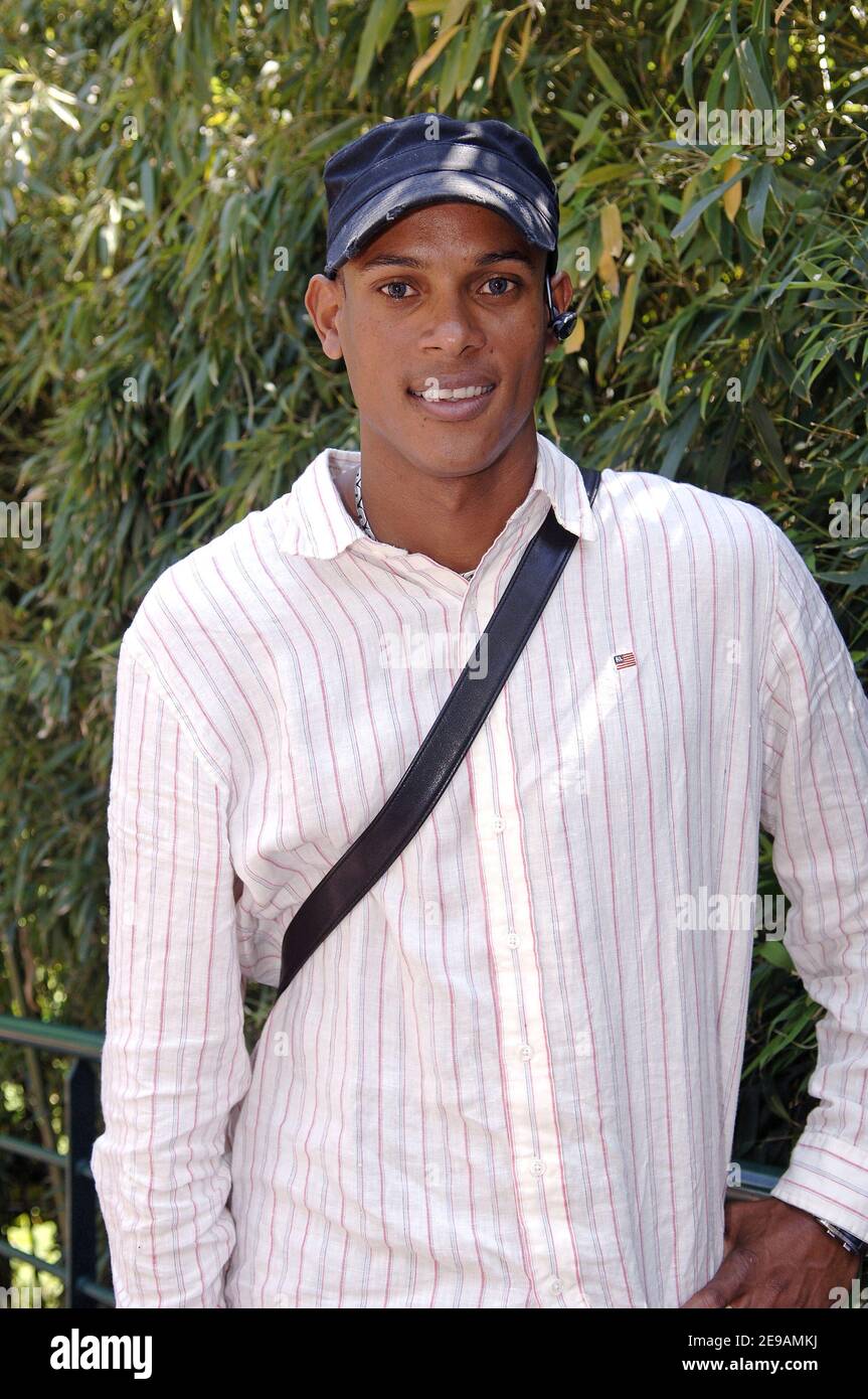 Marc Raquil arrives in the 'VIP Village' during the French Open Tennis ...