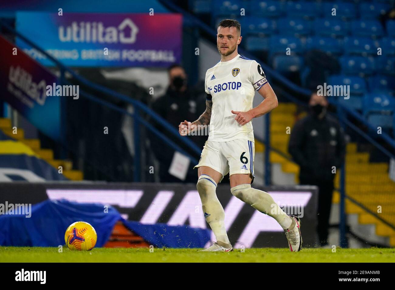 Leeds United's Liam Cooper during the Premier League match at Elland ...