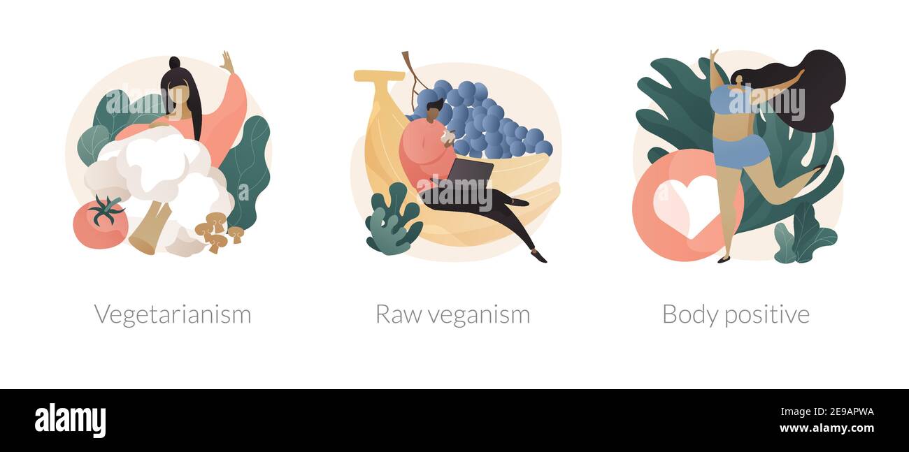 Healthy lifestyle abstract concept vector illustrations Stock Vector ...