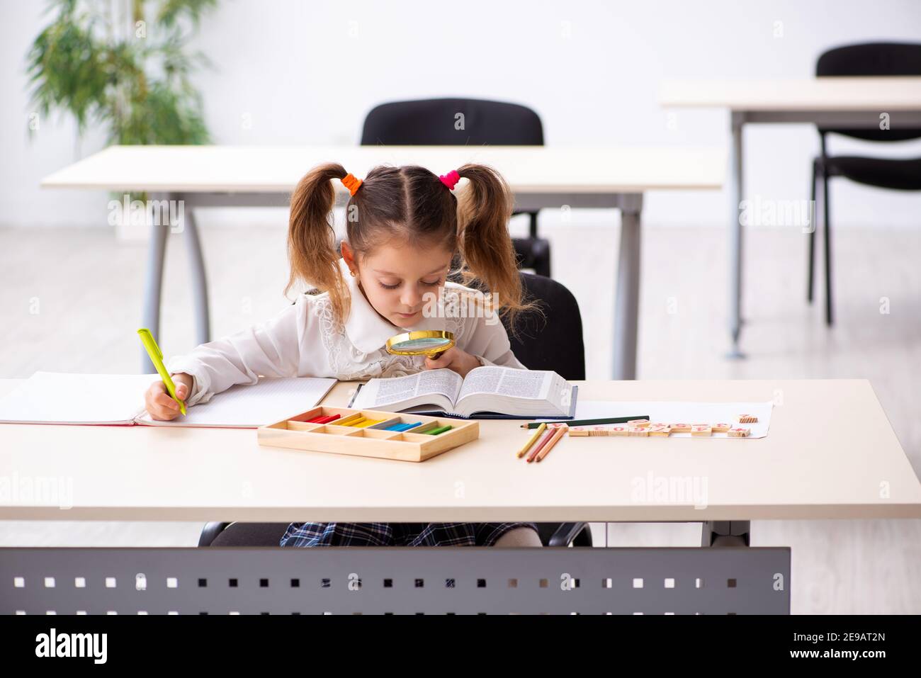 Small girl in the early development concept Stock Photo - Alamy