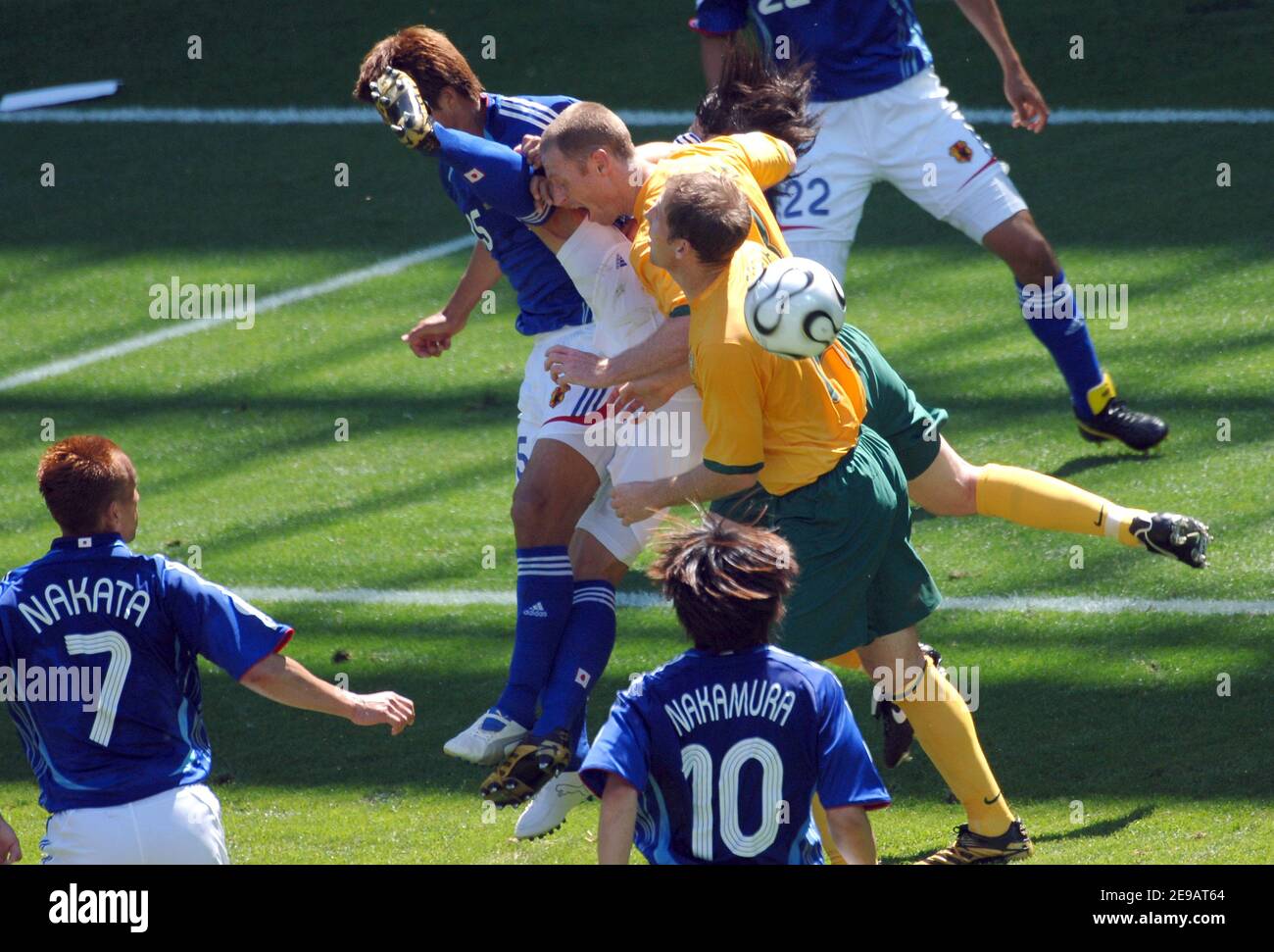 Australians and Japanese players in action during the World Cup 2006 ...