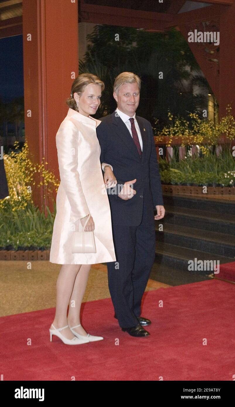Princess Mathilde and Crown Prince Philippe of Belgium arrive at the ...