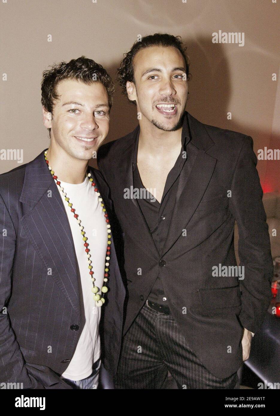 Christophe Mae (l) and Merwan Rim of the musical 'Le Roi Soleil ...