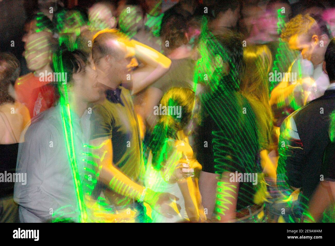 Ambiance inside Parisian club and concert hall, 'La Scene' located rue ...