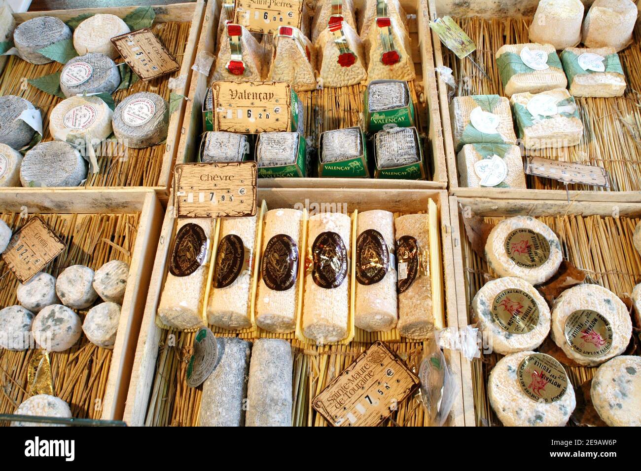 Fresh French products on sale in Parisian markets in Paris, France on ...