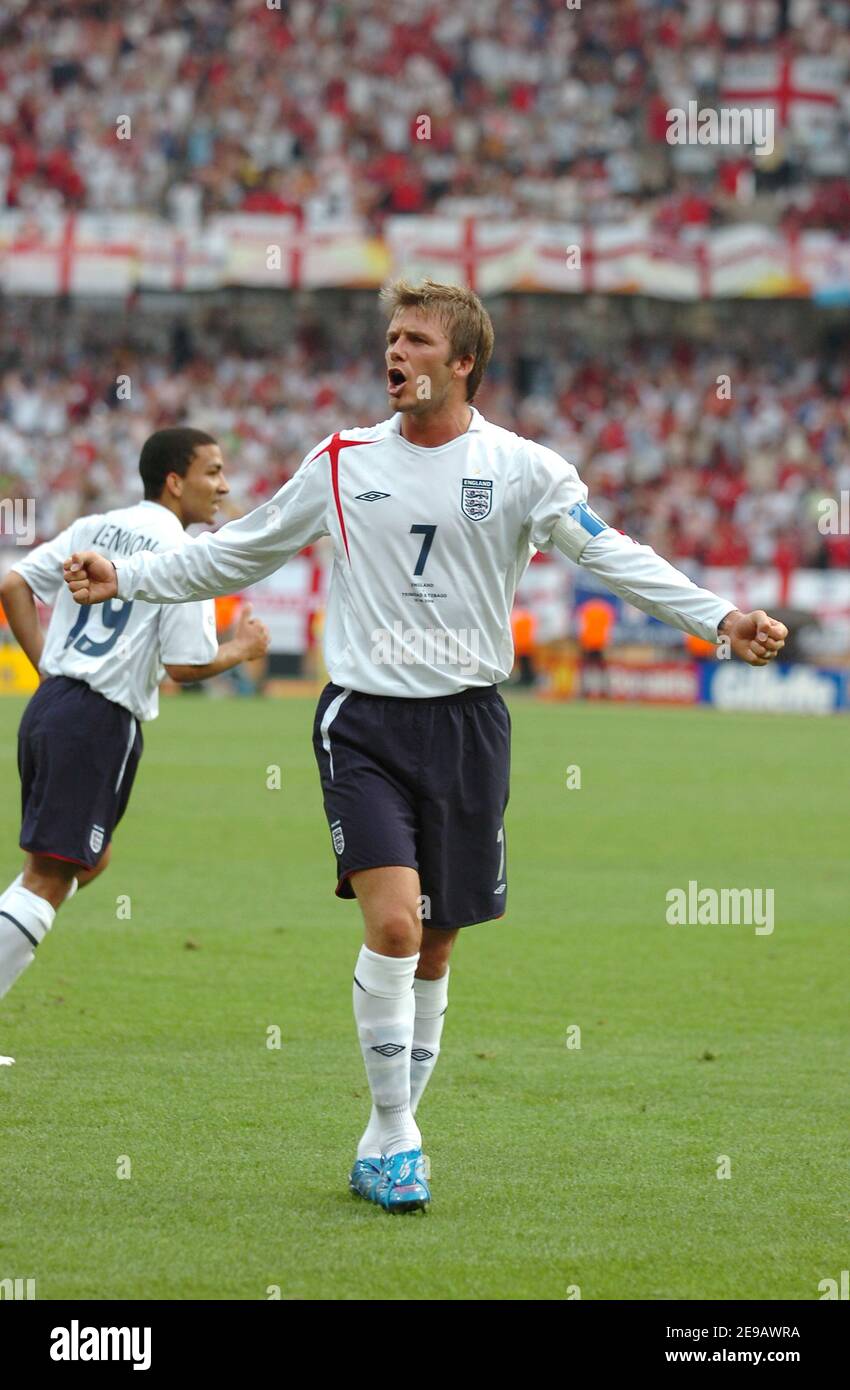 England's David Beckham during the World Cup 2006, England vs Trinidad ...
