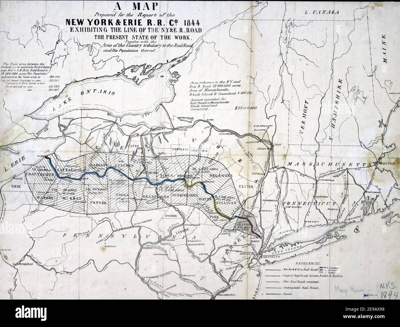 Erie map hi-res stock photography and images - Alamy